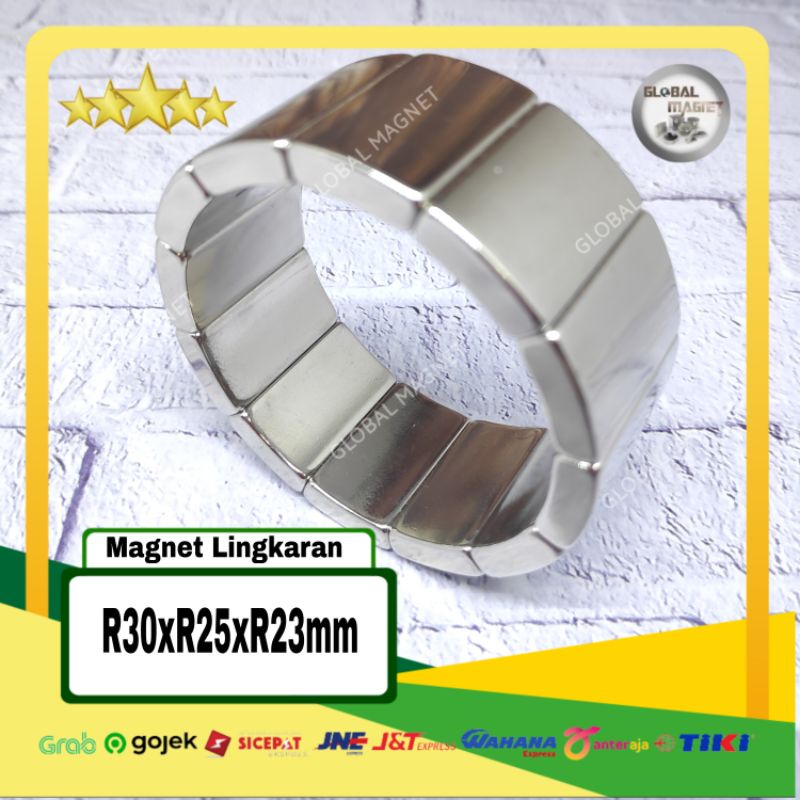 Jual Magnet Neodymium Lingkaran 1set(12pcs) R30xR25xR23mm | Shopee ...