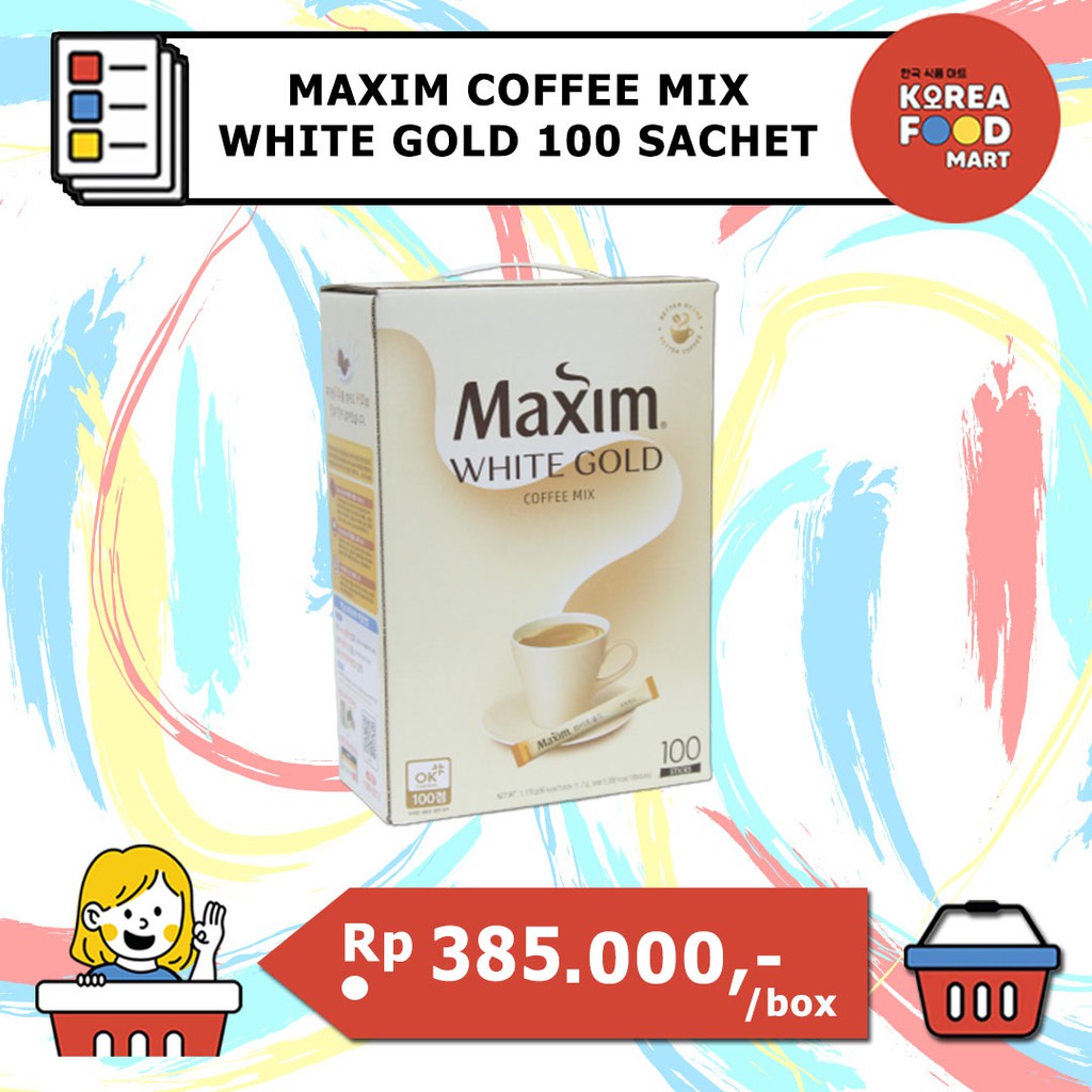 Jual MAXIM WHITE COFFEE MIX 100 SACHET / KOPI KOREA INSTAN | Shopee Indonesia