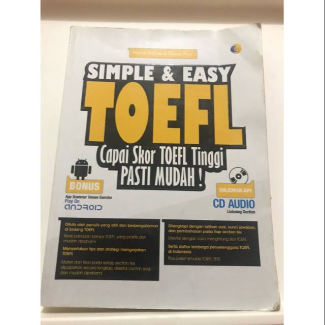 Jual Buku TOEFL Simple & Easy + CD bekas | Shopee Indonesia