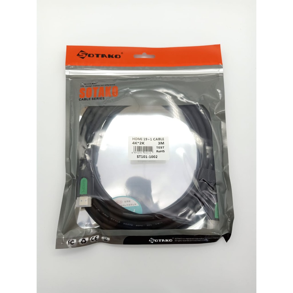 Jual Kabel HDMI 4K 3M - SOTAKO | Shopee Indonesia
