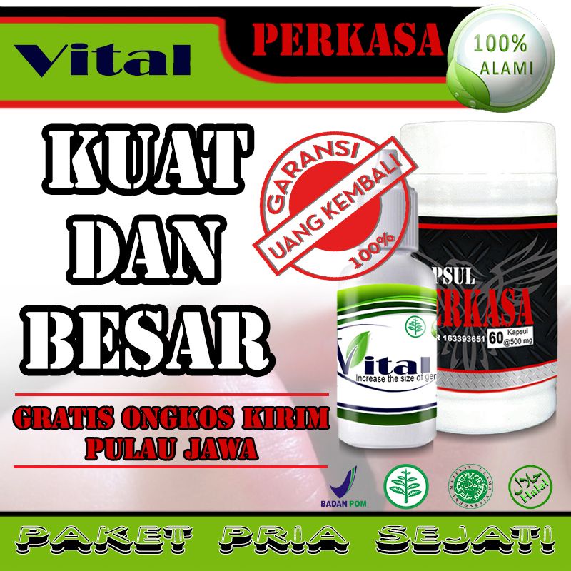 Jual _TERLARIS! PERMANEN PAKET PERKASA Obat Herbal Alami Kapsul Oles Pemanjang Pembesar ...