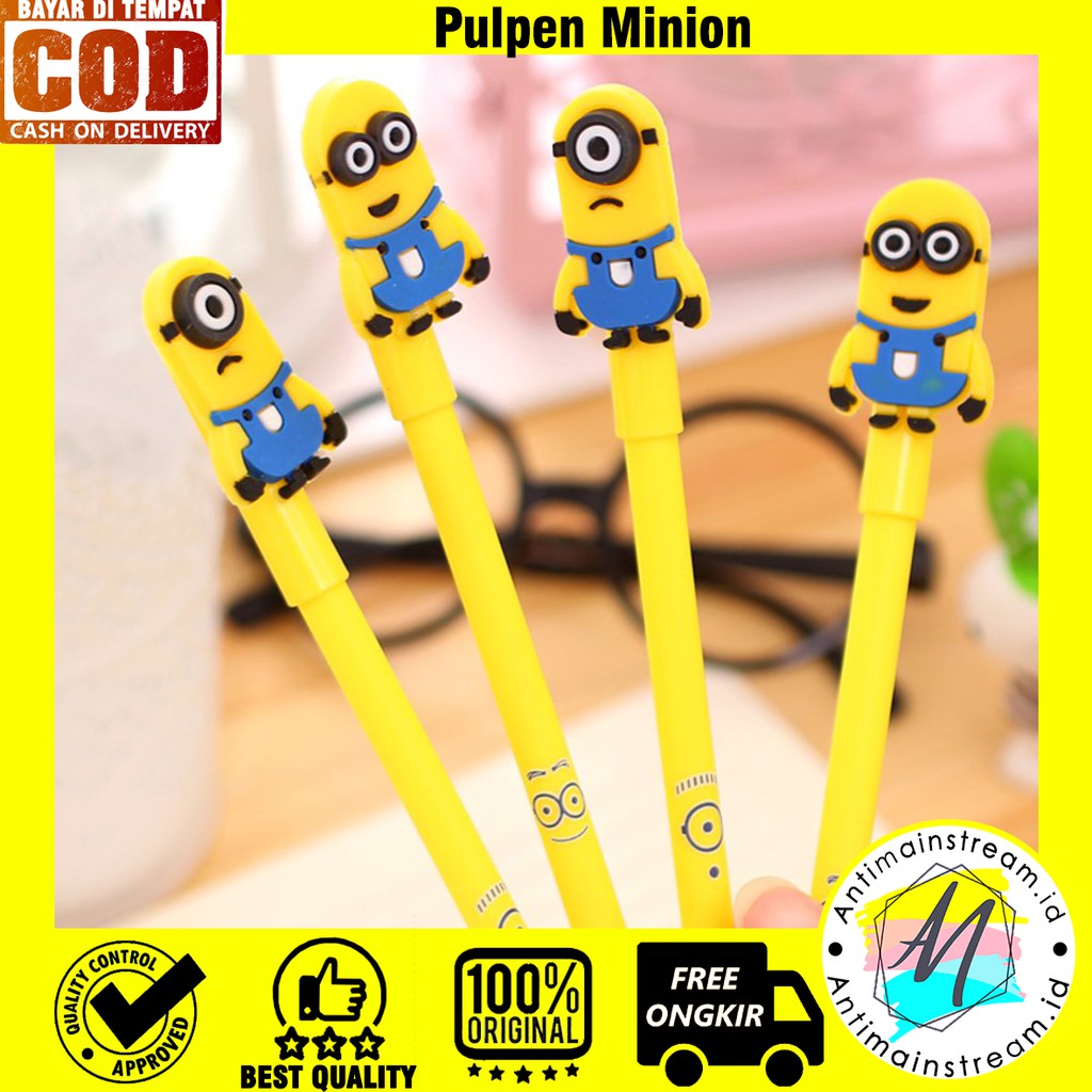 Jual Pulpen kartun Kuning - Gel Pen 3D - Pena Karakter Kuning - Bolpen ...