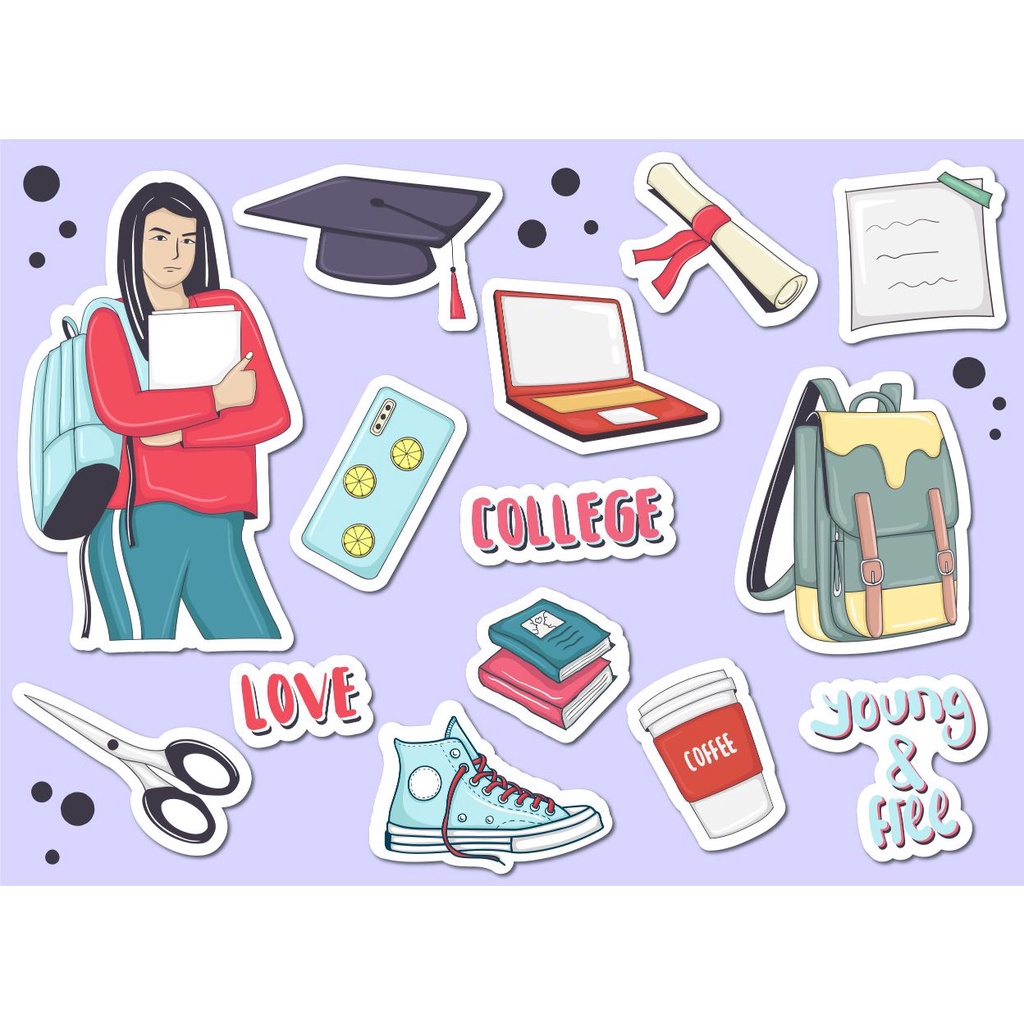 Jual Sticker Aesthetic Campus - Sticker Vinyl Tumblr Travel Adventure ...