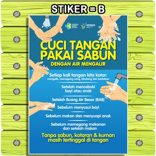 Jual STIKER HIMBAUAN CUCI TANGAN PAKAI SABUN Indonesia|Shopee Indonesia