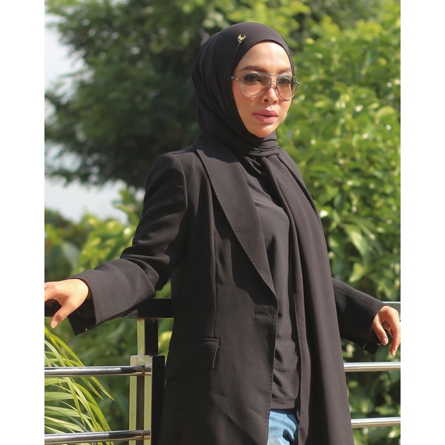Jual Pashmina Inner Aleanoor Hijab (Hitam) | Shopee Indonesia