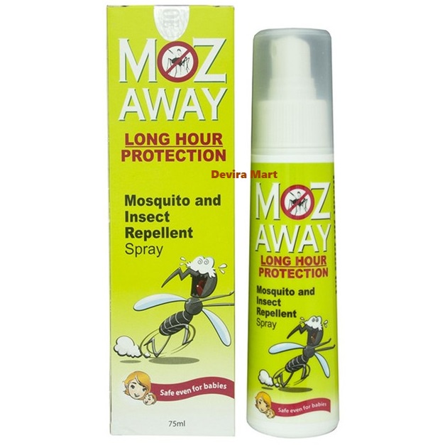 Jual Spray Moz Away Long Hour Protection Mosquito Insect Repellent ...