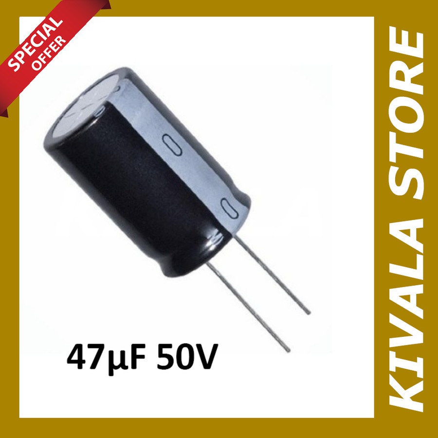 Jual Electrolytic capacitor ELCO 47uF 50V | Shopee Indonesia