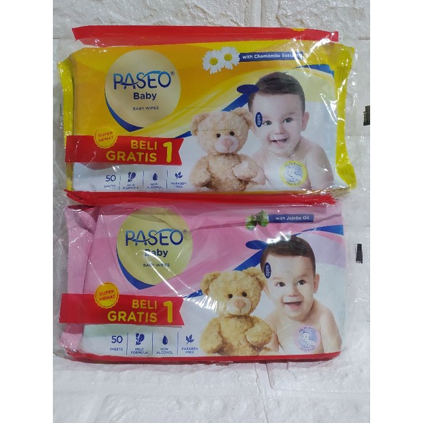 Jual PASEO BABY WIPES 50+50 SHEETS | Shopee Indonesia