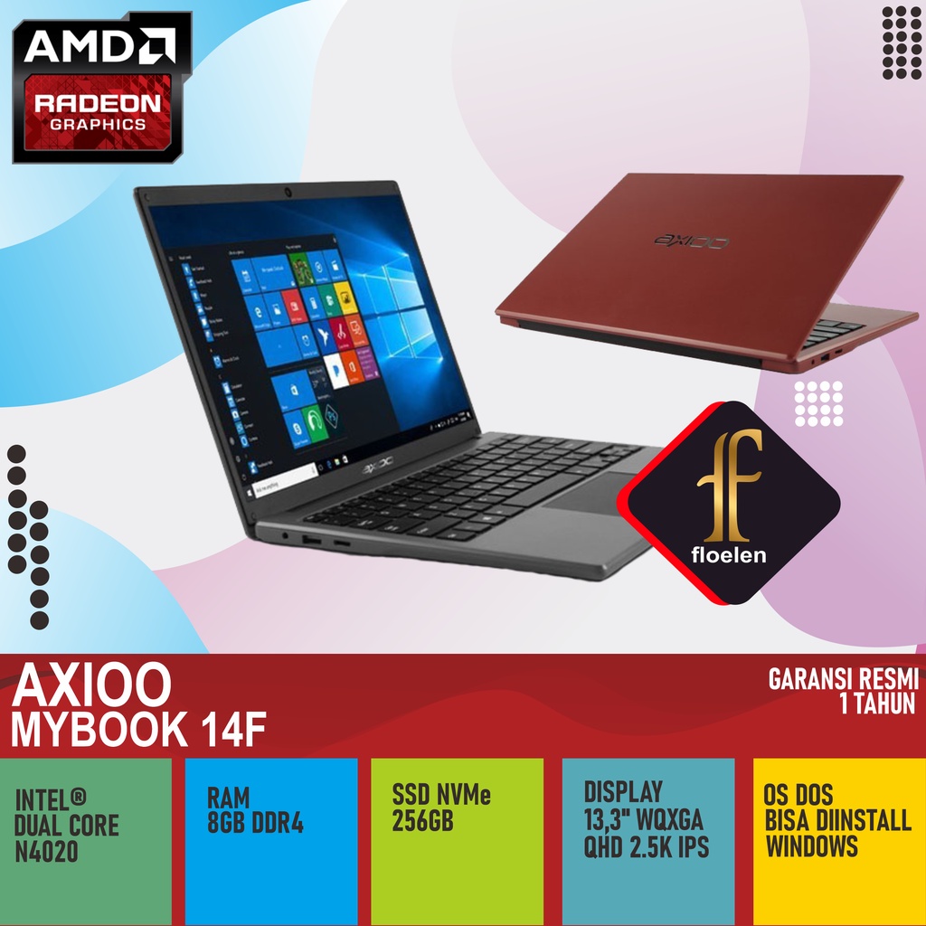 Jual AXIOO MYBOOK 14F INTEL N4020 6GB / 8GB 256SSD 13.3"WQXGA QHD IPS 2 ...