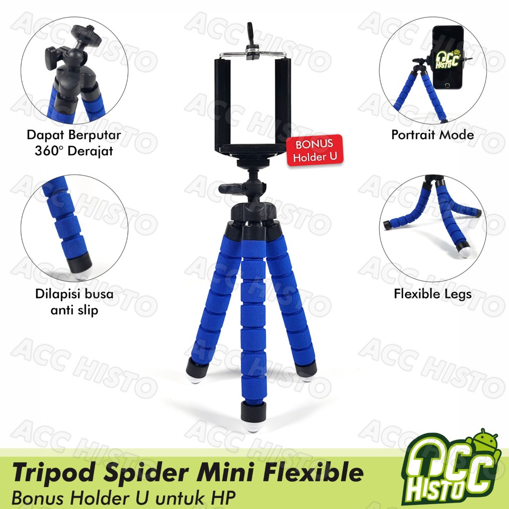 Tripod Spider/ Spiderpod Mini Flexible Octopus Spider Pod + Holder U ...