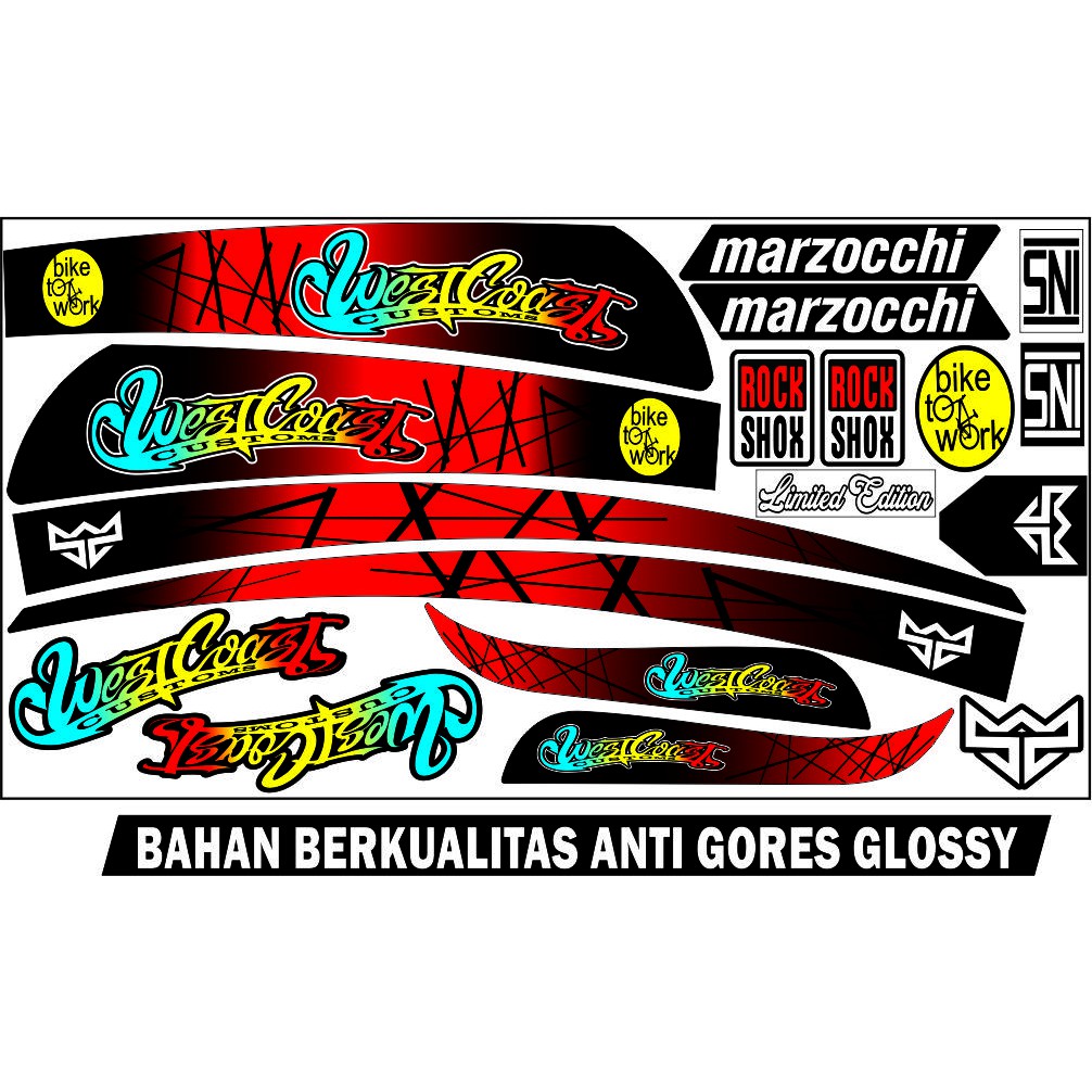 Jual STICKER VARIASI DECAL SEPEDAH LIPAT NEW BIKE | Shopee Indonesia