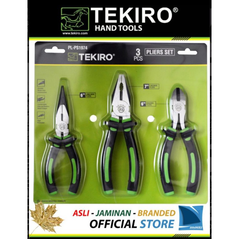 Jual Paket Tang Tekiro 3pcs ( Tang Potong 6", Tang Runcing 6, Tang ...
