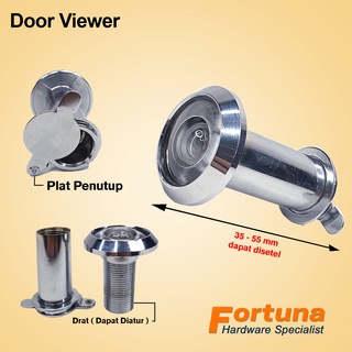 Jual Door Viewer Lubang Pintu Intip 55 mm I Door View Lubang Intip I ...