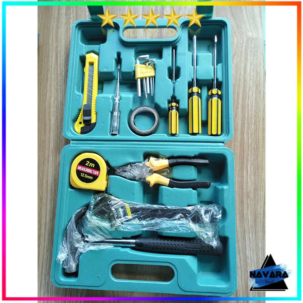 Jual SET TOOL Set Box Alat Perkakas Palu + Tang + Obeng + kunci inggris ...