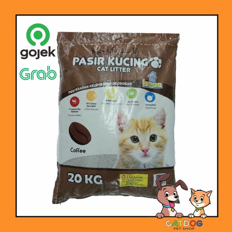 Jual Pasir Kucing Kawan Coffee 20kg (KHUSUS GOJEK GRAB) | Shopee Indonesia