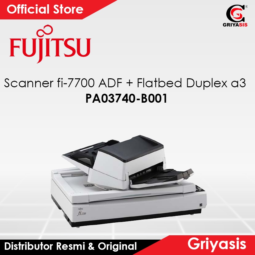 Jual Scanner Fujitsu fi-7700 fi-series ADF + Flatbed Duplex a3 PA03740 ...