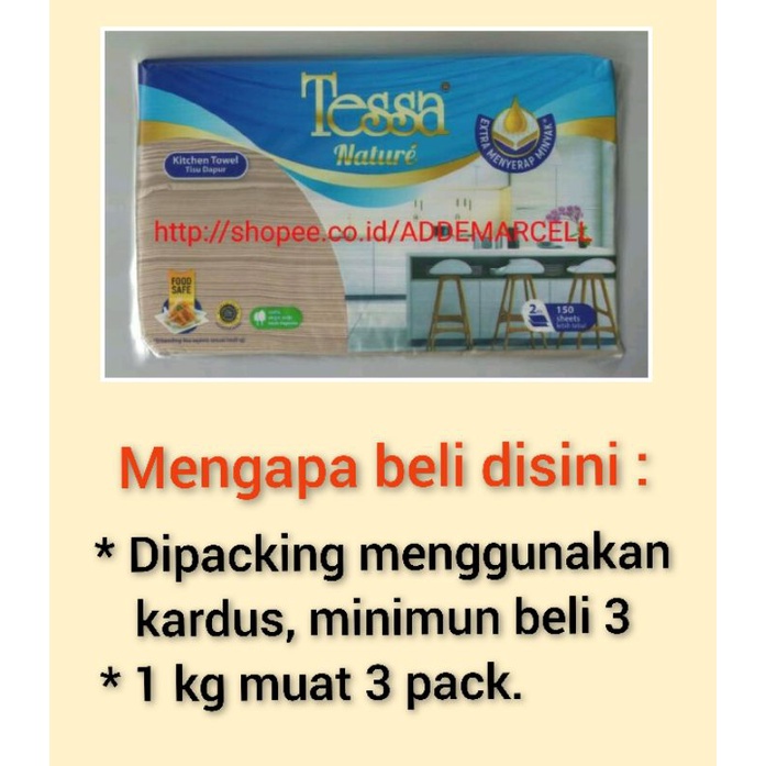Jual Tessa Nature Tissue Tisue Unbleached/ Tisu Dapur/ Tisu Pengesat ...