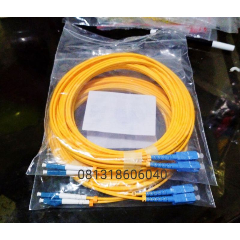Jual 10m Patchcord SC Upc - LC Upc Fiber Optic Patch Cord SC-LC Patch Core Duplex | Shopee Indonesia