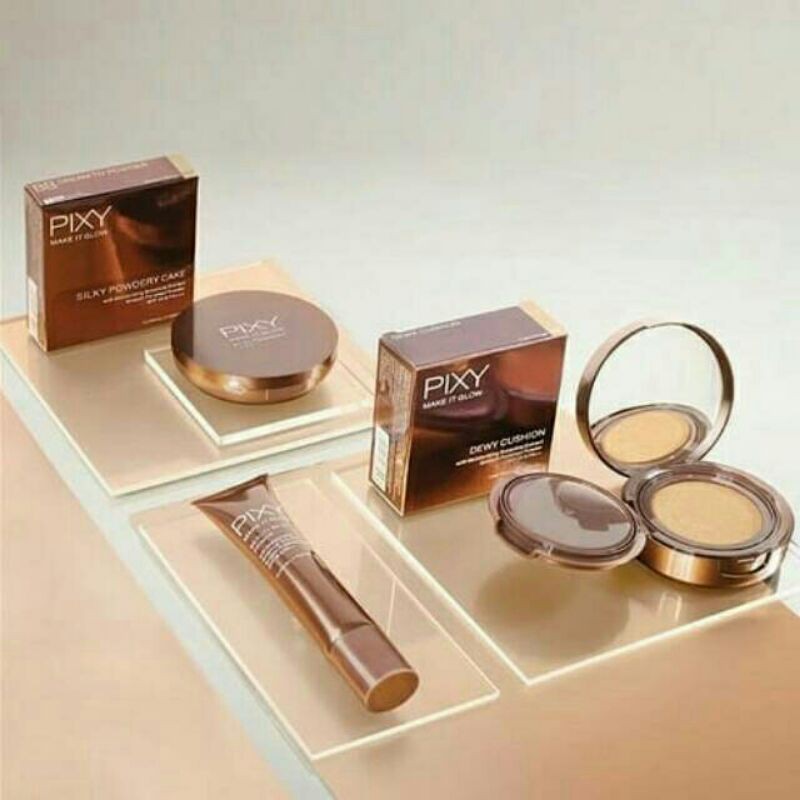 Jual PIXY PAKET (FREE SERUM)MAKE IT GLOW SET / CUSHION / PRIMER / PIXY ...