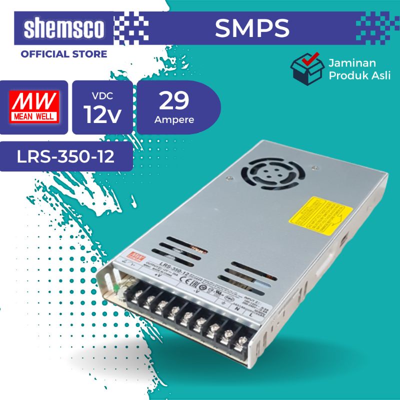 Jual 12v DC 29A SMPS Meanwell LRS-350-12 Switching Power Supply Mean ...