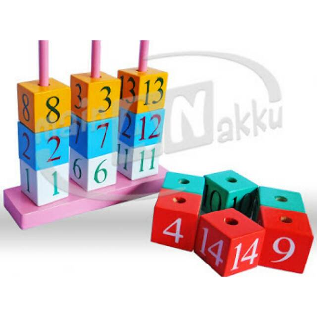 Jual Mainan kayu edukasi balok angka | Shopee Indonesia