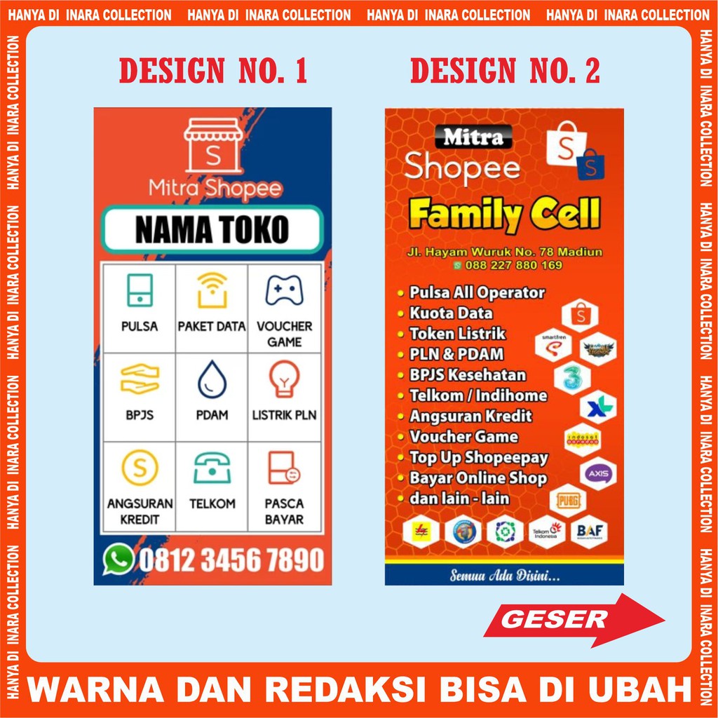 Jual PROMO SPANDUK BANNER MITRA SHOPEE / CUSTOM DESAIN / INARA ...