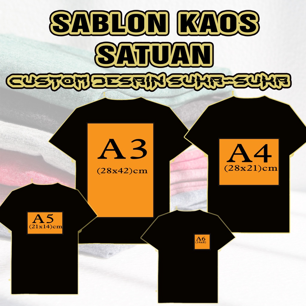 Jual Kaos Sablon Custom Kaos Satuan Kaos sablon DTF Plastisol | Shopee Indonesia