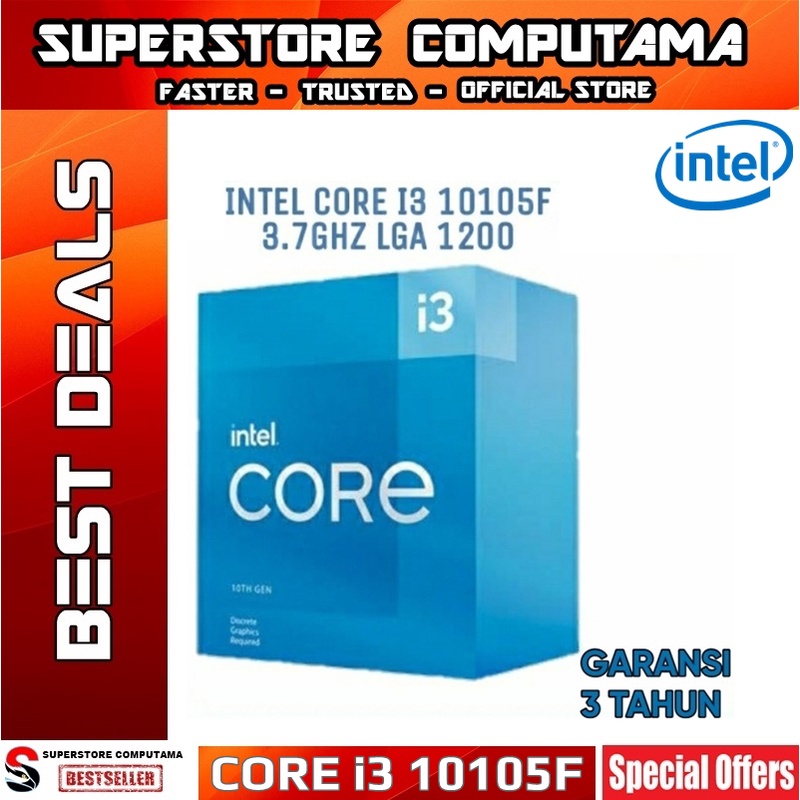 Jual Processor Intel Core i3 10105F 3.7 GHz BOX SOCKET 1200 | Shopee Indonesia