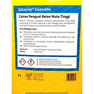 Jual SIKA CONCRETE ADDITIVE 5 L CAIRAN PENGERAS BETON PENGERAS COR ...
