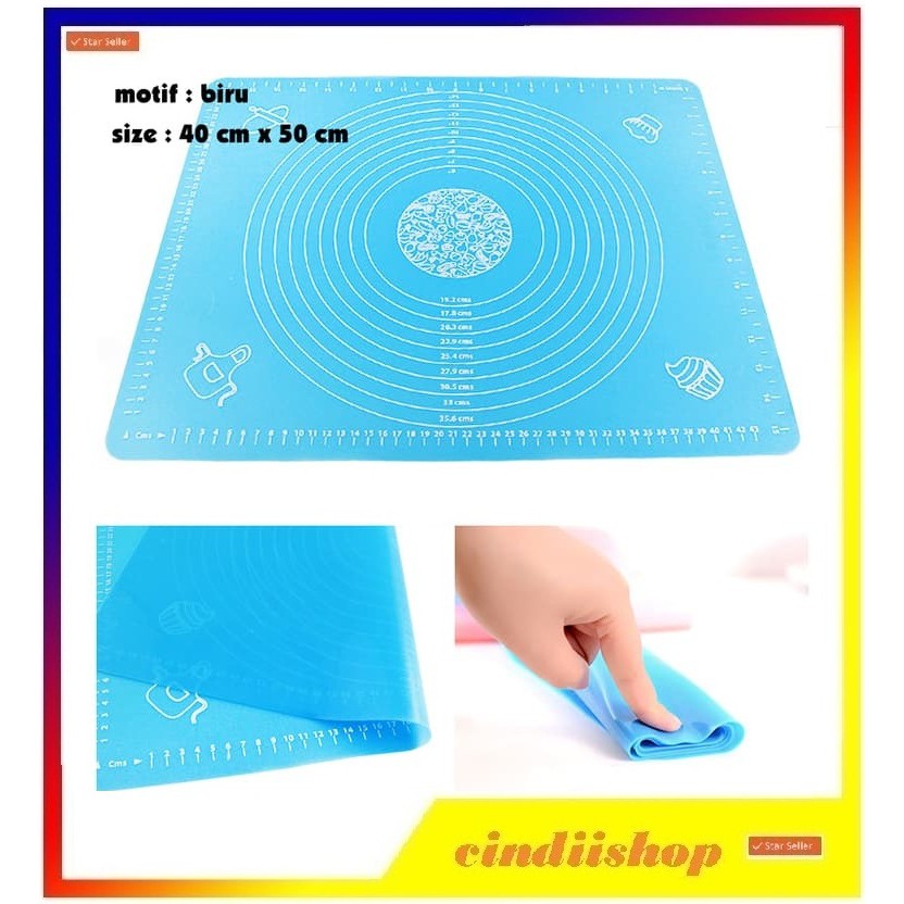 Jual Alas Adonan Kue Mat Fondant Silikon Papan Tempat tatakan roti ...