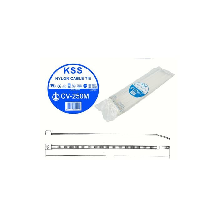 Jual Tali Ripet / Kabel Ties / Cable tie KSS CV250 25cmx4.8mm | Shopee ...