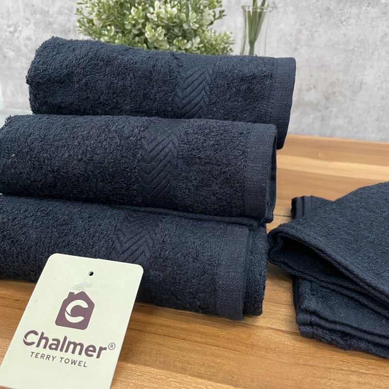 Jual Handuk CHALMER Hitam Salon / Handuk Leher / Handuk Kepala 30x70cm ...