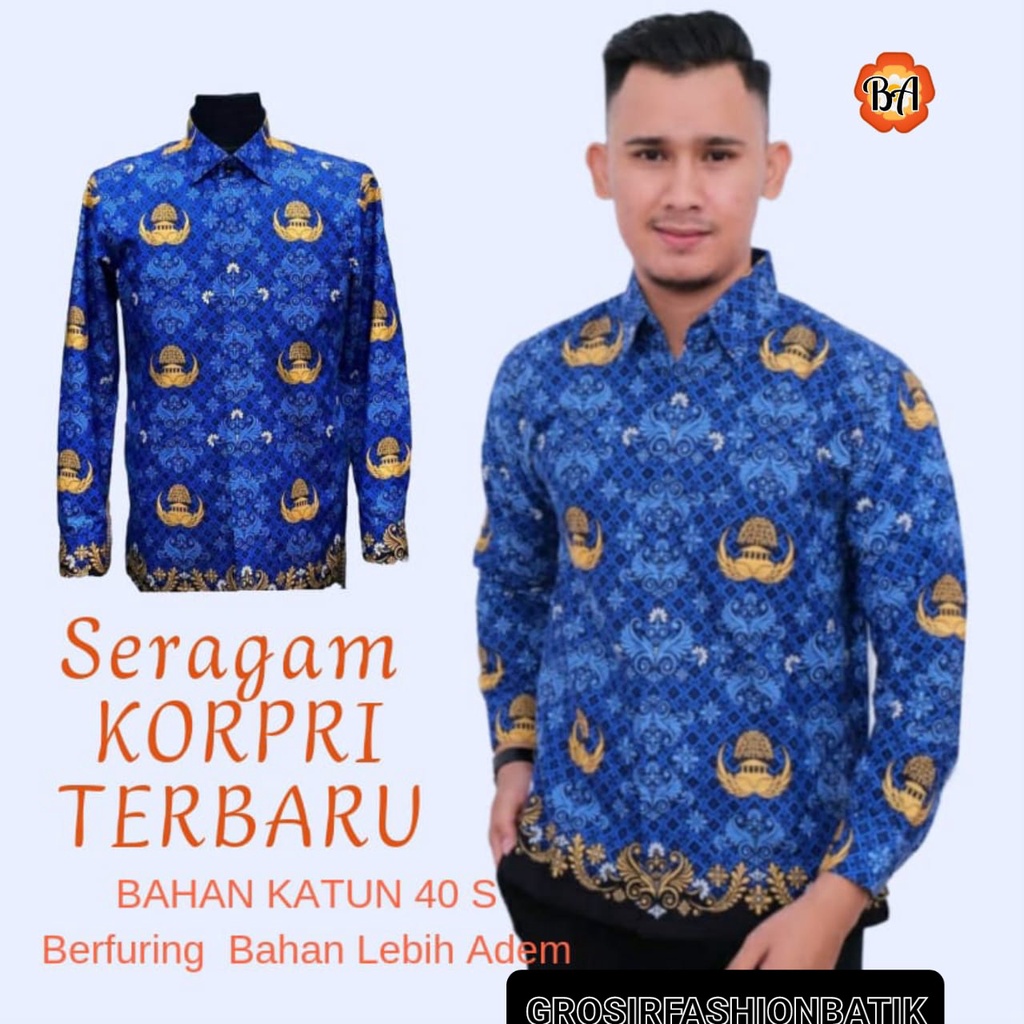 Jual KEMEJA HEM PRIA KORPRI 2022 FULL FURING. Seragam Kopri Terbaru 2022 Full Furing. BAJU ...