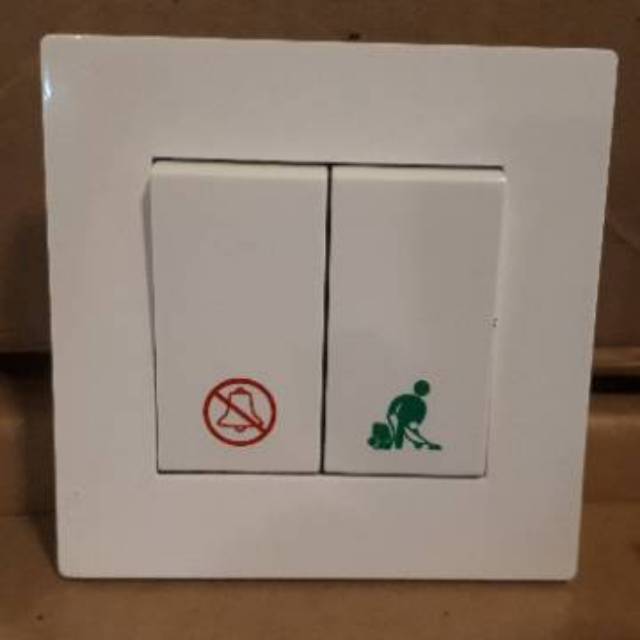 Jual saklar Seri Hotel Boss + indikator DND (do not disturb) . 2 gang 2 ...