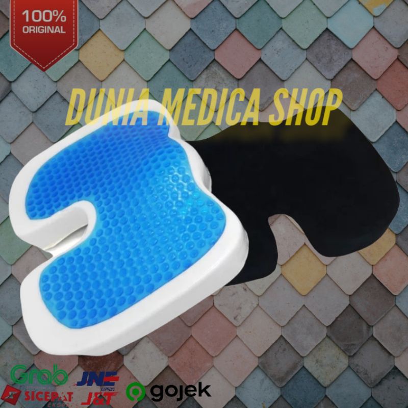 Jual Bantal Alas Duduk Gel Kursi Kantor Jok Mobil Terapi Nyeri Tulang ...