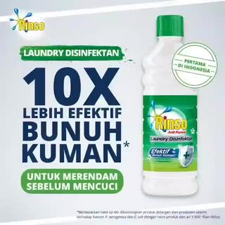 Jual Rinso Cair Laundry Disinfektan Deterjen Anti Kuman kemasan botol ...