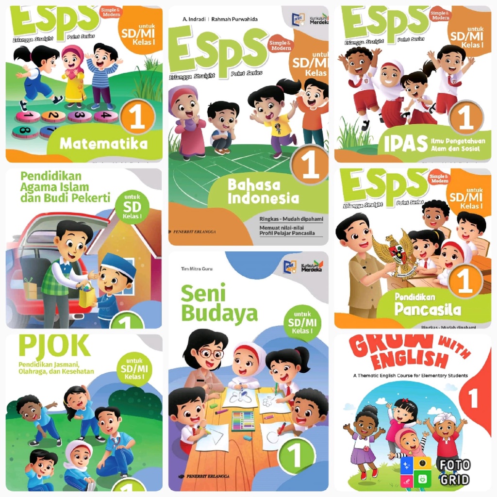 Jual BUKU KURIKULUM MERDEKA SD/MI KELAS 1 ( PENERBIT ERLANGGA) | Shopee Indonesia