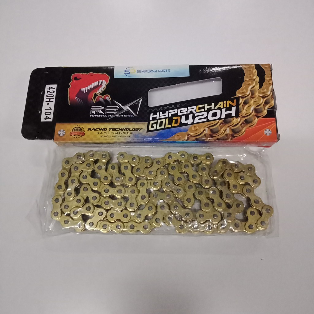 Jual rantai racing gold premium 420h-104l - rex 1 | Shopee Indonesia