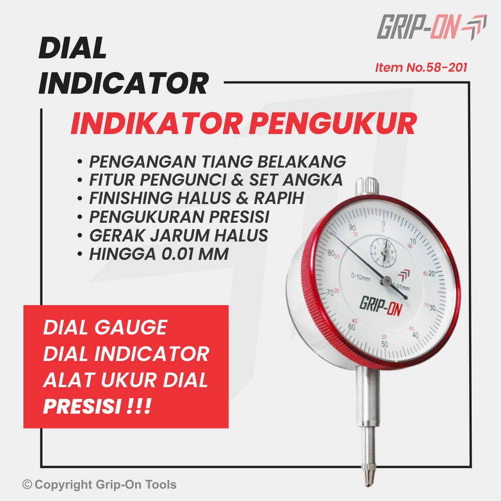 Jual GRIP-ON DIAL INDICATOR JARUM INDIKATOR GRIP ON Indonesia|Shopee ...