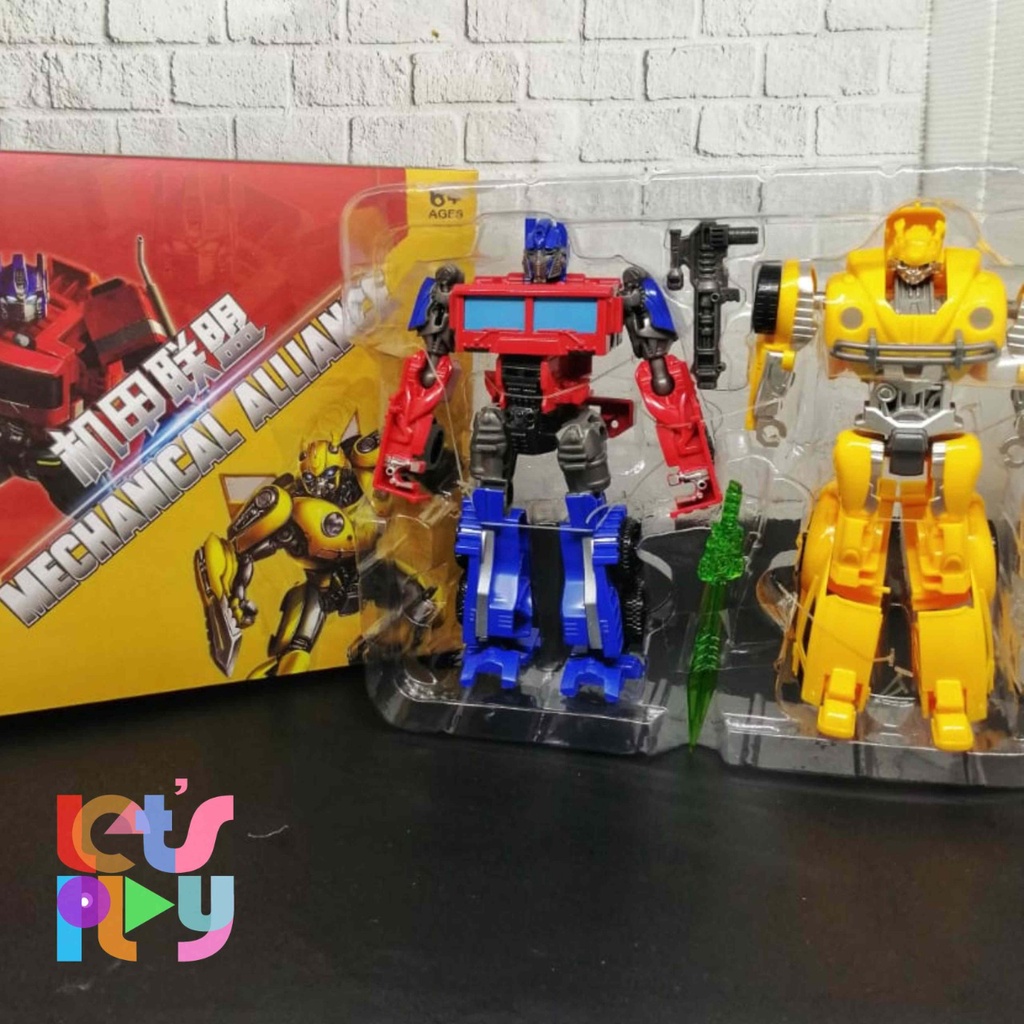 Jual Mainan Robot Transformer BMB Aoyi SH02A Optimus Prime dan Bumblebee 2in1 | Shopee Indonesia