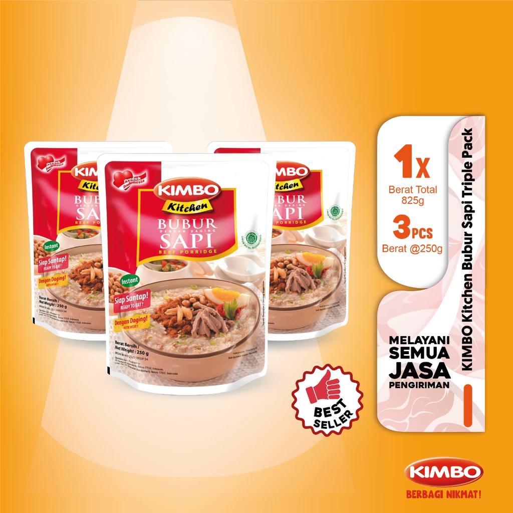 Kimbo Kitchen Bubur Sapi Triple Pack | Shopee Indonesia