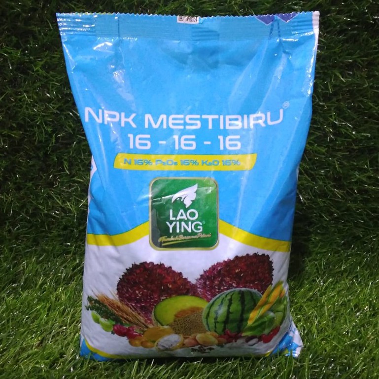 Jual Pupuk Npk Mestibiru 16-16-16 Laoying kemasan 1 kg / untuk Daun ...