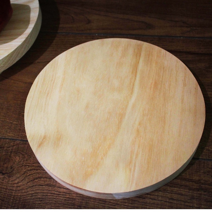 Jual Talenan Kayu Bulat Bundar 23 cm Pinus Halus Sedang Tebal Unik ...