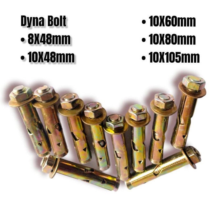 Jual Dynabolt Baut Beton M8 - M10 Dinabolt Tanam Jangkar Dyna Bolt Dinabol | Shopee Indonesia