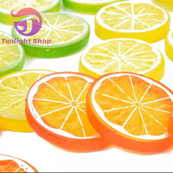Jual Potongan Jeruk Lemon Artificial Lemon Slice Properti Foto | Shopee ...