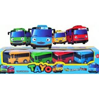 Jual Mobil Bus Tayo Set 4 pcs merah hijau kuning biru | Shopee Indonesia