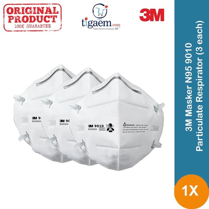 Jual 3m Masker N95 9010 Particulate Respirator - 3 Pcs - Pelindung Asap | Shopee Indonesia