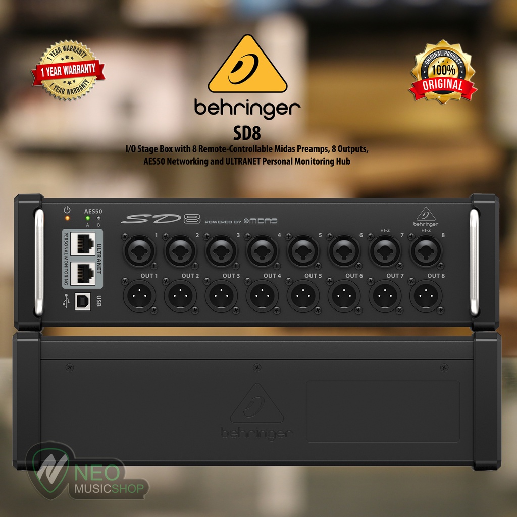 Jual Behringer SD8 Stage Box with 8 Remote-Controllable Midas Preamps | Shopee Indonesia