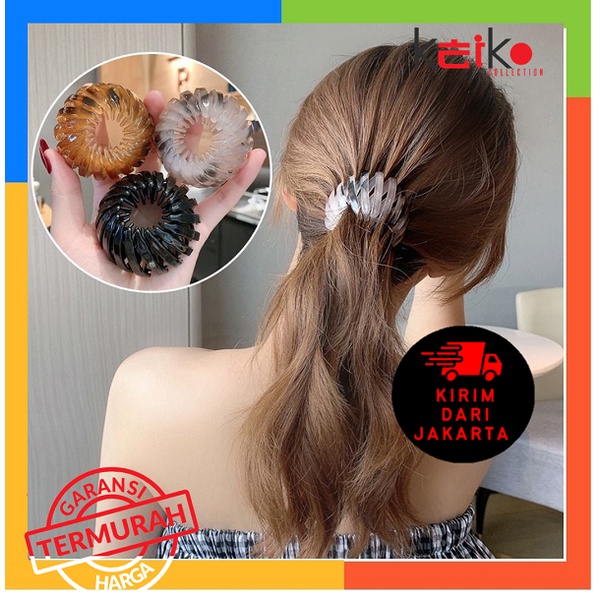 Jual [TERMURAH] Ikat Rambut Ponytail Bahan Plastik Gaya Retro Korea ...