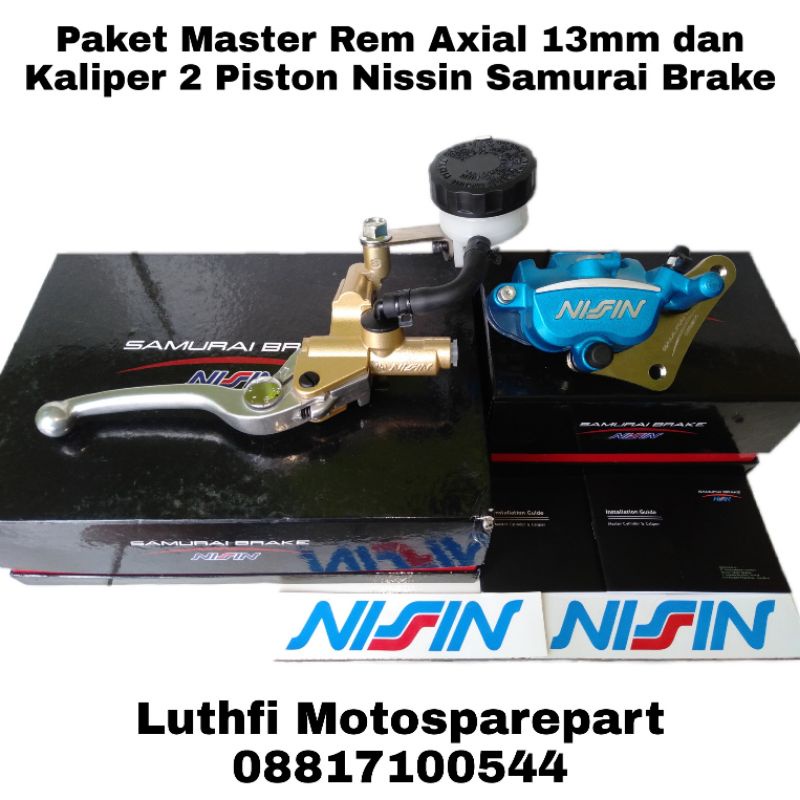 Jual Paket Master Rem Axial 13mm dan Kaliper 2 Piston Nissin Samurai Brake | Shopee Indonesia